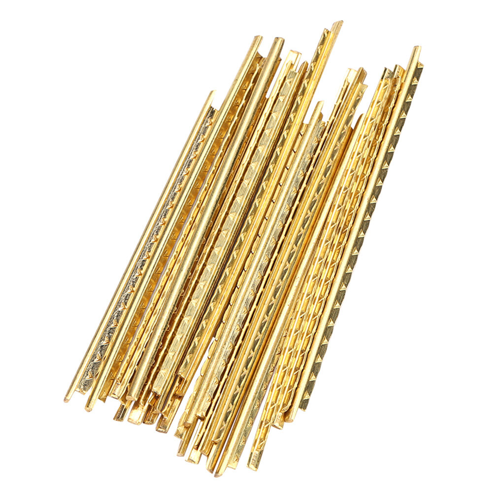 19 Pcs Brass Frets Wire Fretwires Repair Replacement Parts for Classical Acoustic Guitars