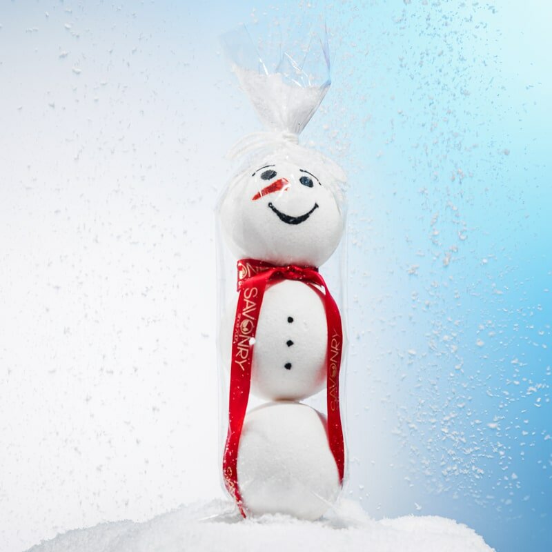 Новогодний набор бомбочек для ванны ТМ Savonry снеговик, 3шт