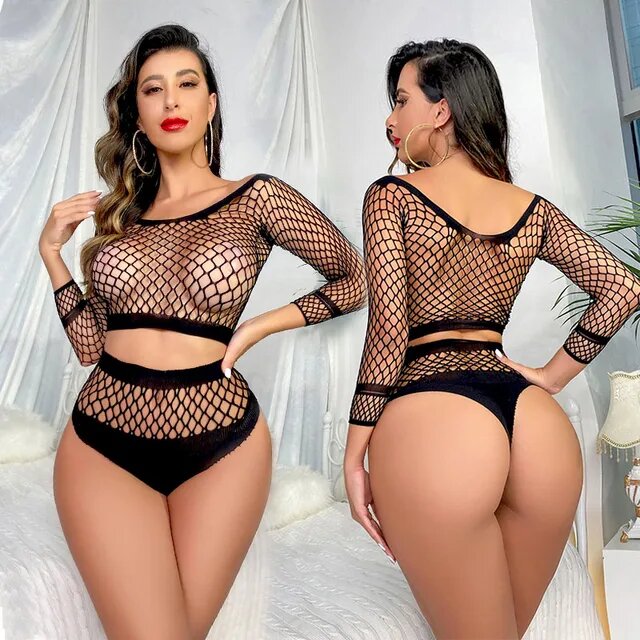 Новое сексуальное женское нижнее белье, сетчатый бикини-боди, сексуальные чулки, эротическое боди, прозрачное платье, сетчатый секс-комплект