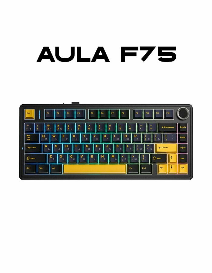 Клавиатура Aula f75 Черная