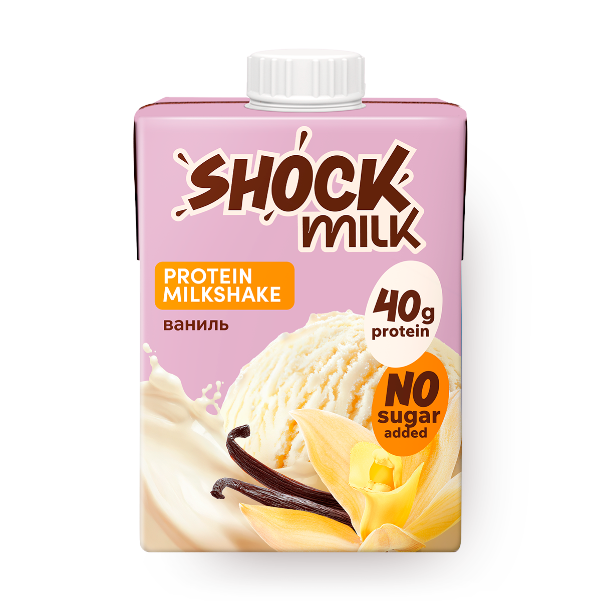 Коктейль молочный высокобелковый Shock Milk Ваниль обезжиренный