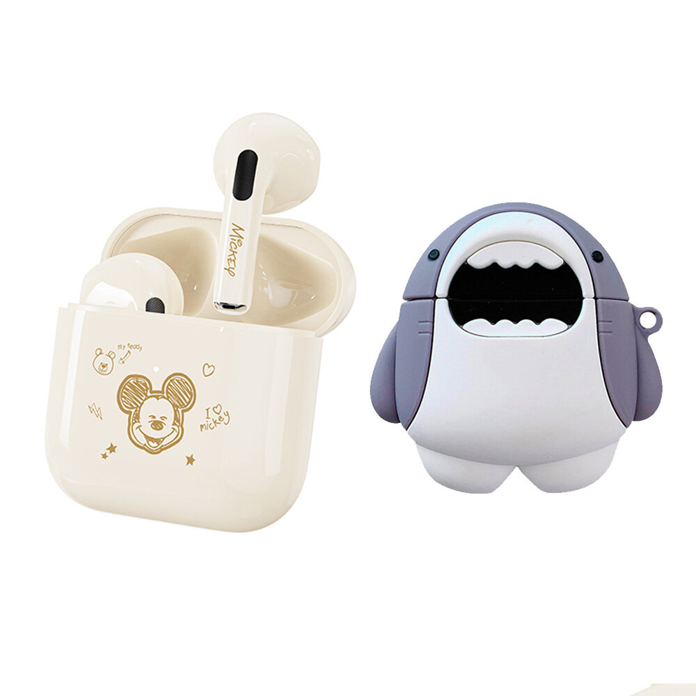 Беспроводные наушники Disney, f11 beige smiley mickey shark