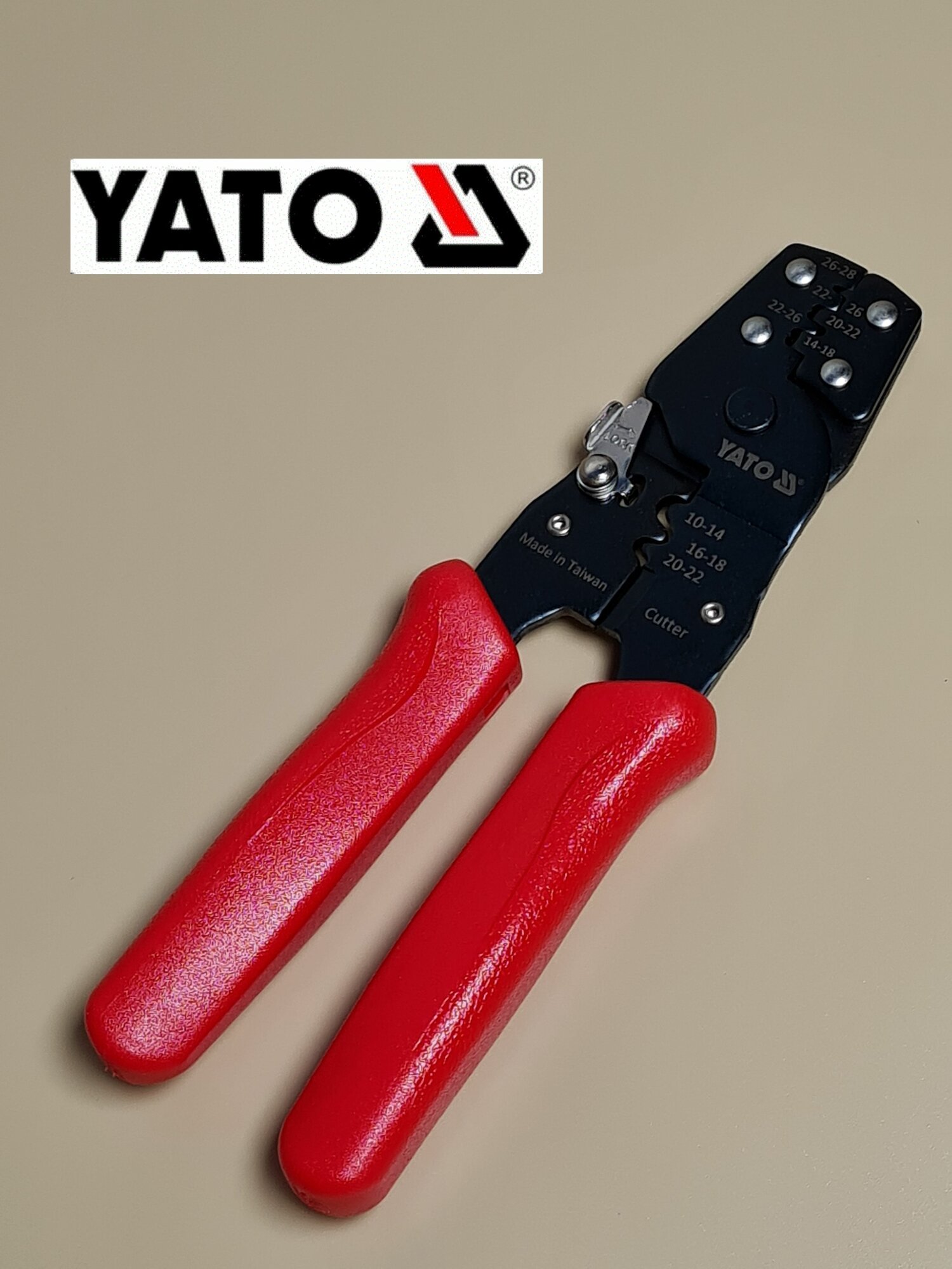 Инструмент YATO для обжима проводов 180 мм, 0,08-6 мм2, YT-2256