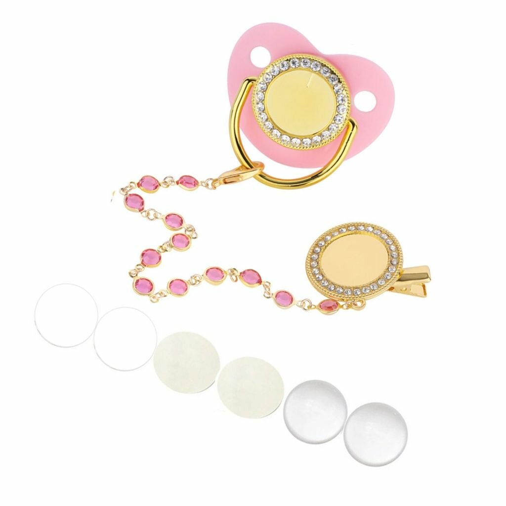 Сублимационная детская соска-пустышка-розовый