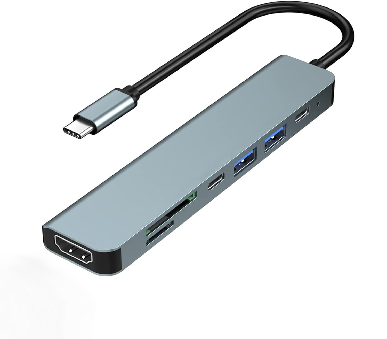 7-в-1 док-станция для мобильных телефонов, планшетов и игровых консолей, многофункциональный адаптер Type-C, 7-в-1 док-станция