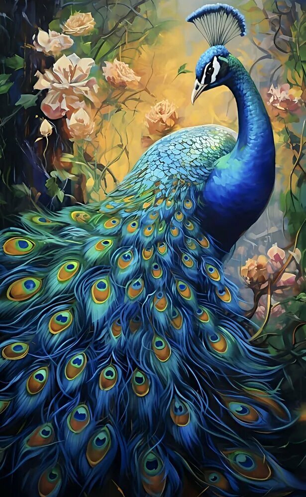 Алмазная Картина "Павлин" 40х50 См Алмазная Вышивка / Картина Стразами Подарков