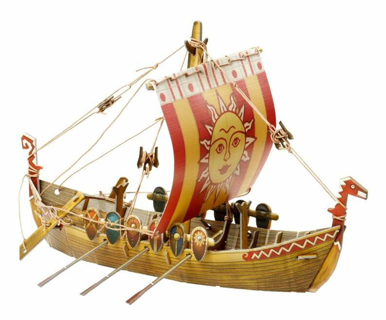 УмБум Конструктор из картона Русская ладья УмБум372 с 5 лет