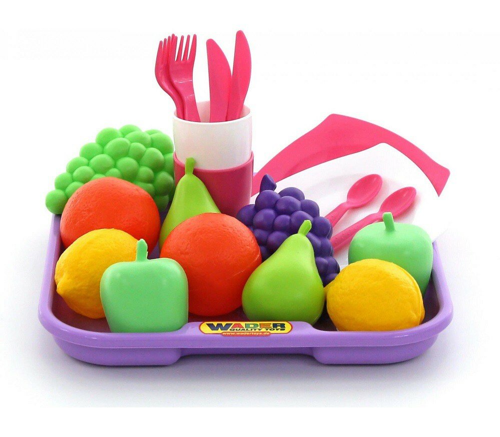 Полесье Набор продуктов №2 с посудкой и подносом (21 эл.) 46970 с 3 лет