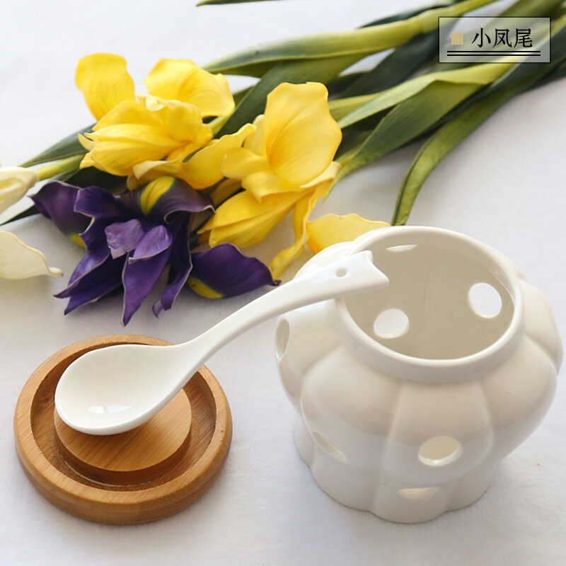 Столовые приборы из костяного фарфора Таншань, маленькая ложка, суповая ложка, керамическая ложка, маленькая ложка, маленькая суповая ложка, маленькая ма ге - чисто белый