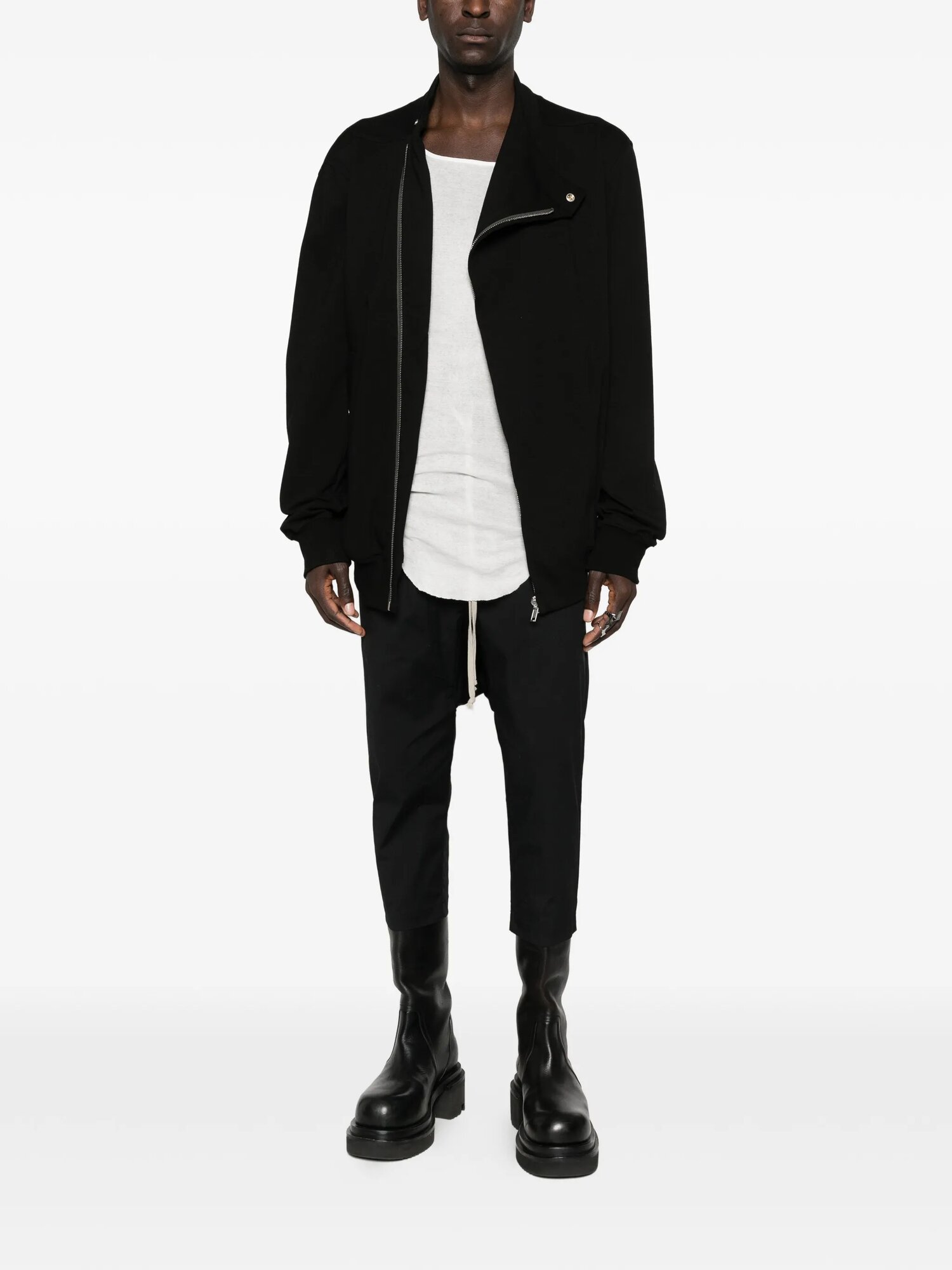 Топ Rick Owens Basic Rib, размер 50, white — фото 1