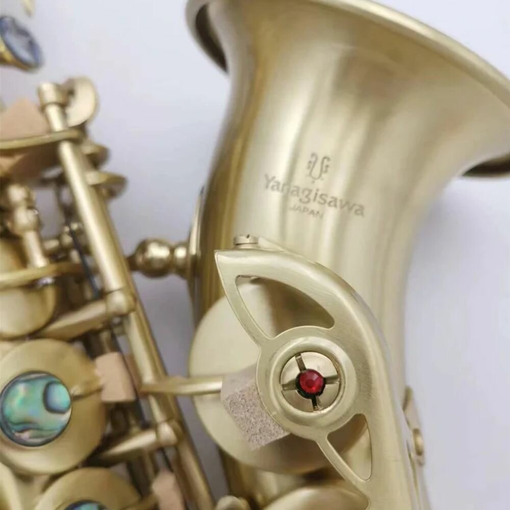 Классическая Bb имитация античной меди S992 маленькая изогнутая труба женский сопрано саксофон с кожаным футляром