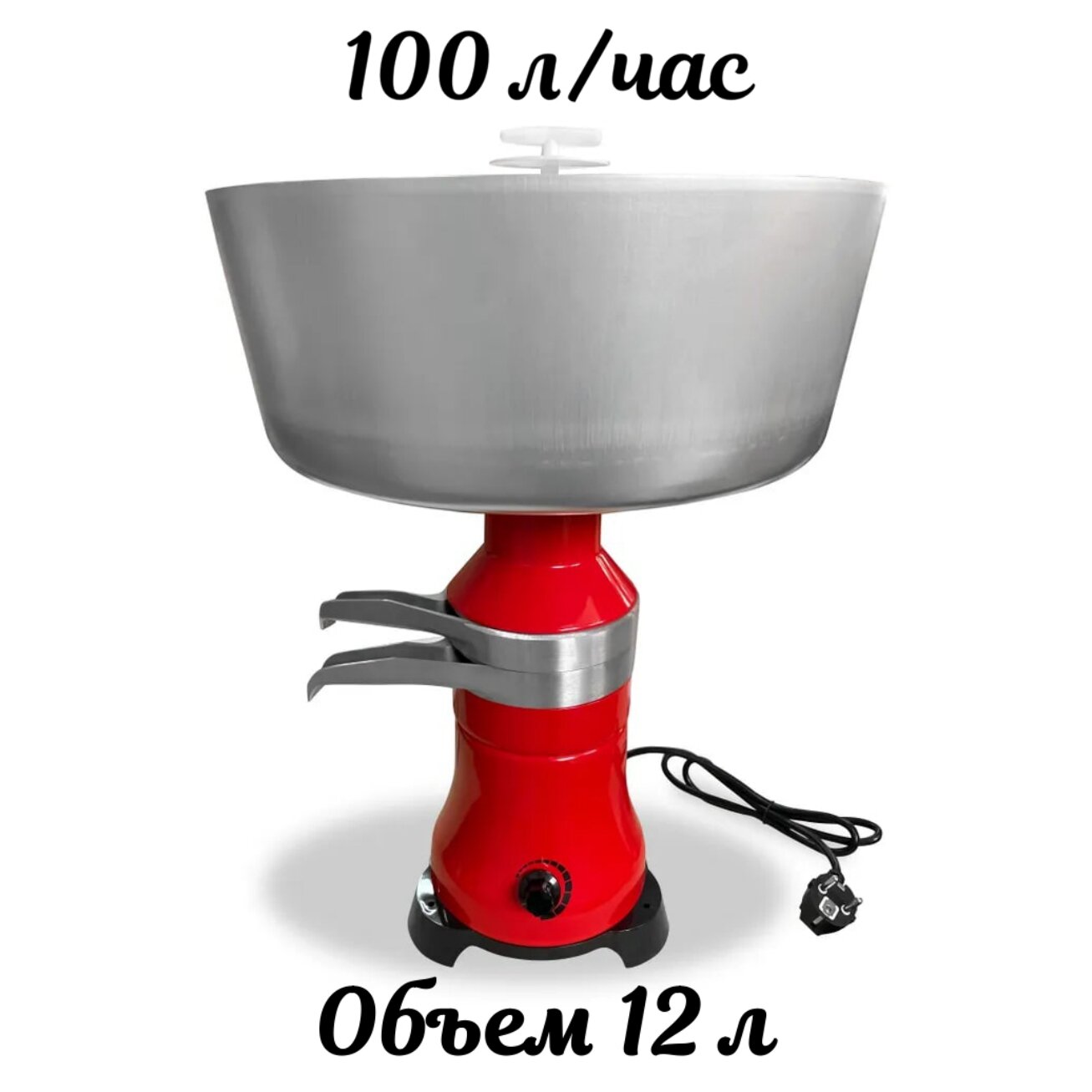 Сепаратор для молока электрический Комфорт СИЦ-100Р, 12 л, 12000 об/мин, красный