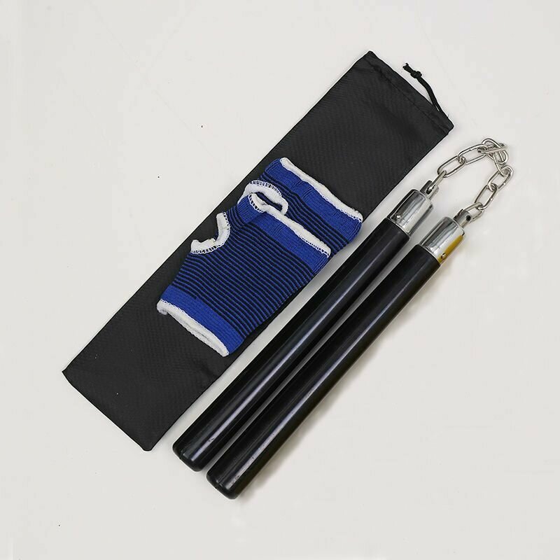 Твердые резиновые двухсекционные нунчаки Брюса Ли, практичные двухсекционные нунчаки, тренировочные двухсекционные нунчаки из нержавеющей стали