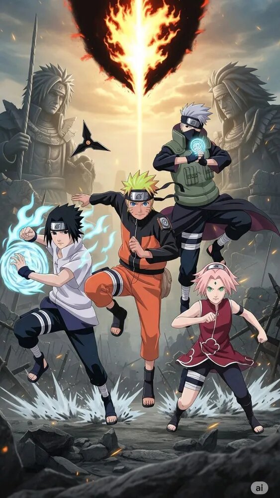 Алмазная Мозаика "Наруто" 40X50 См Алмазная Вышивка / Картина Стразами Подарков / Украшения