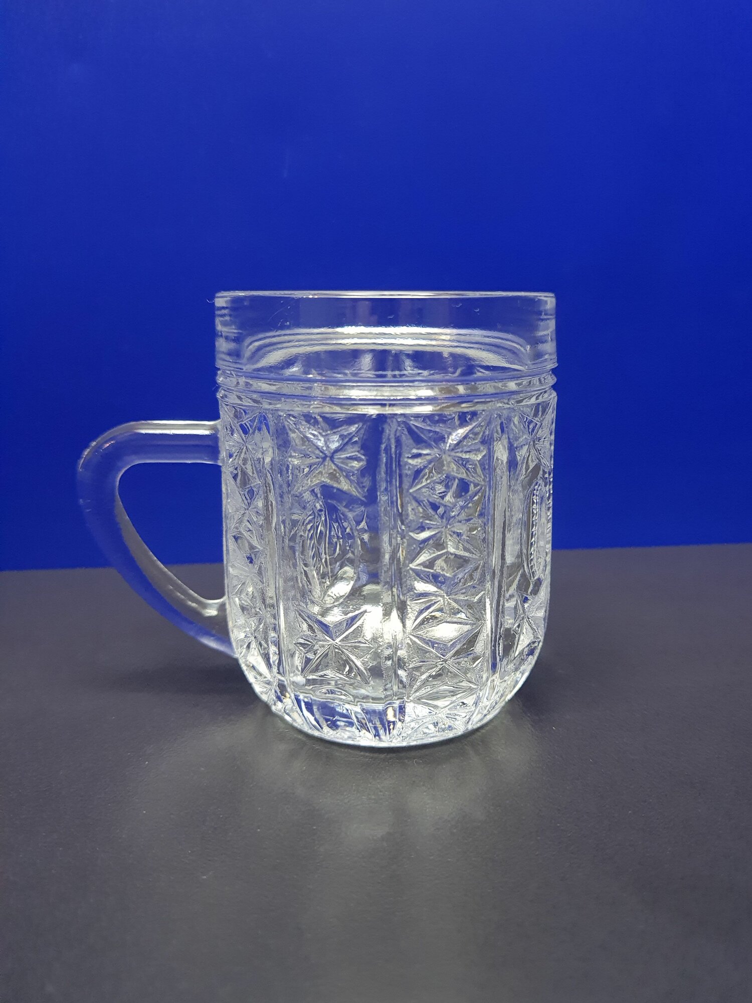 Кружка винтажная Узор, хрустальное стекло, ДХЗ, СССР 70е