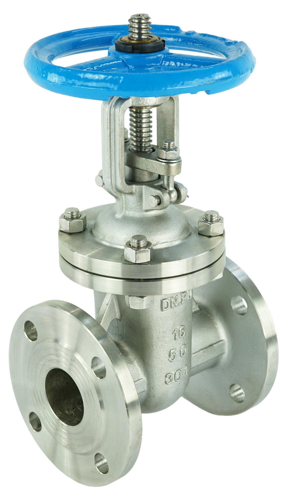 Задвижка клиновая 30нж41нж DN.ru 304-304-M-2W-F-S Ду50 Ру16 фланцевая, клин - нержавеющая сталь 304, шпиндель - выдвижной, корпус - нержавеющая сталь 304, уплотнение - металл, со штурвалом GAIR