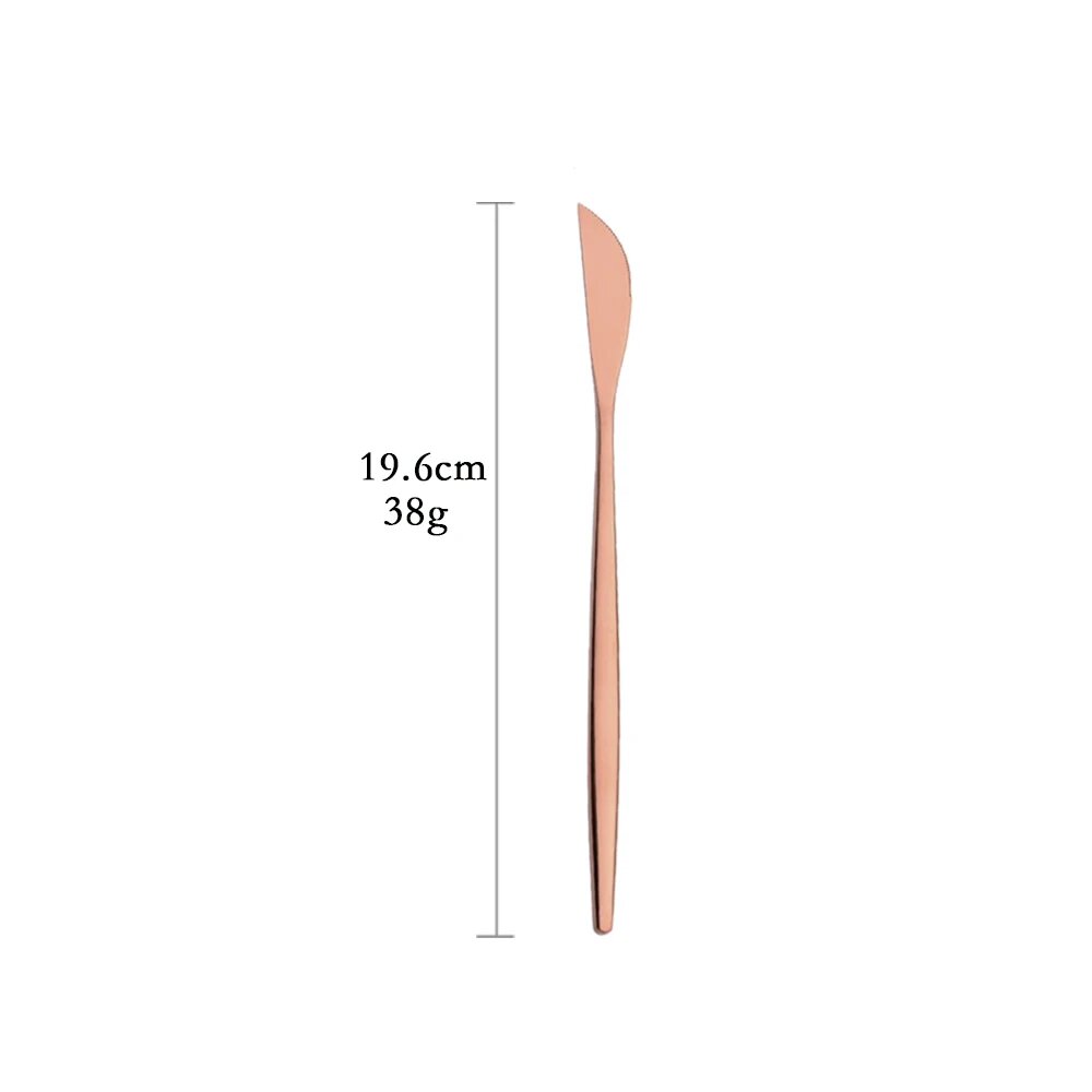 Набор столовых приборов из нержавеющей стали rose gold Розовый, 1Pc Dessert Knife