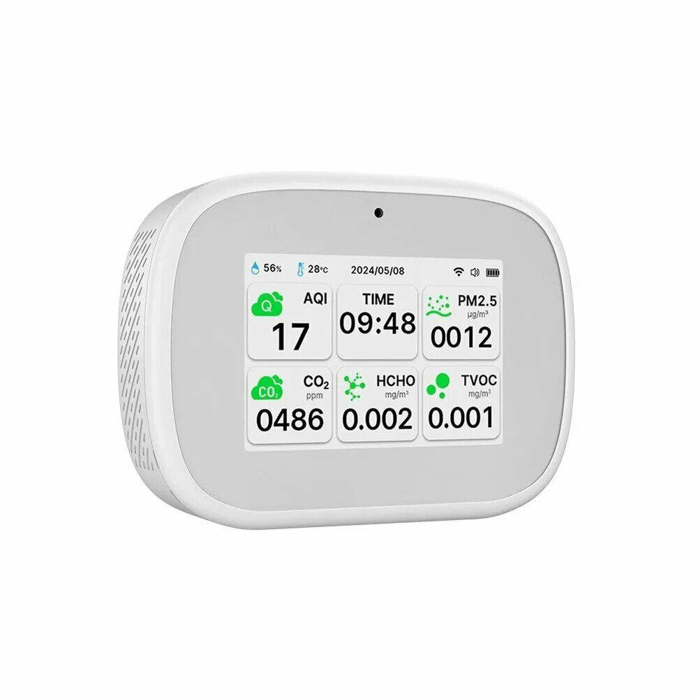 Wi-Fi Tuya Монитор качества воздуха 10-в-1