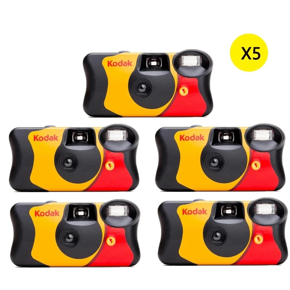 Одноразовая фотокамера Kodak FunSaver 35мм, 5шт, Цвет: 5pcs FunSaver27