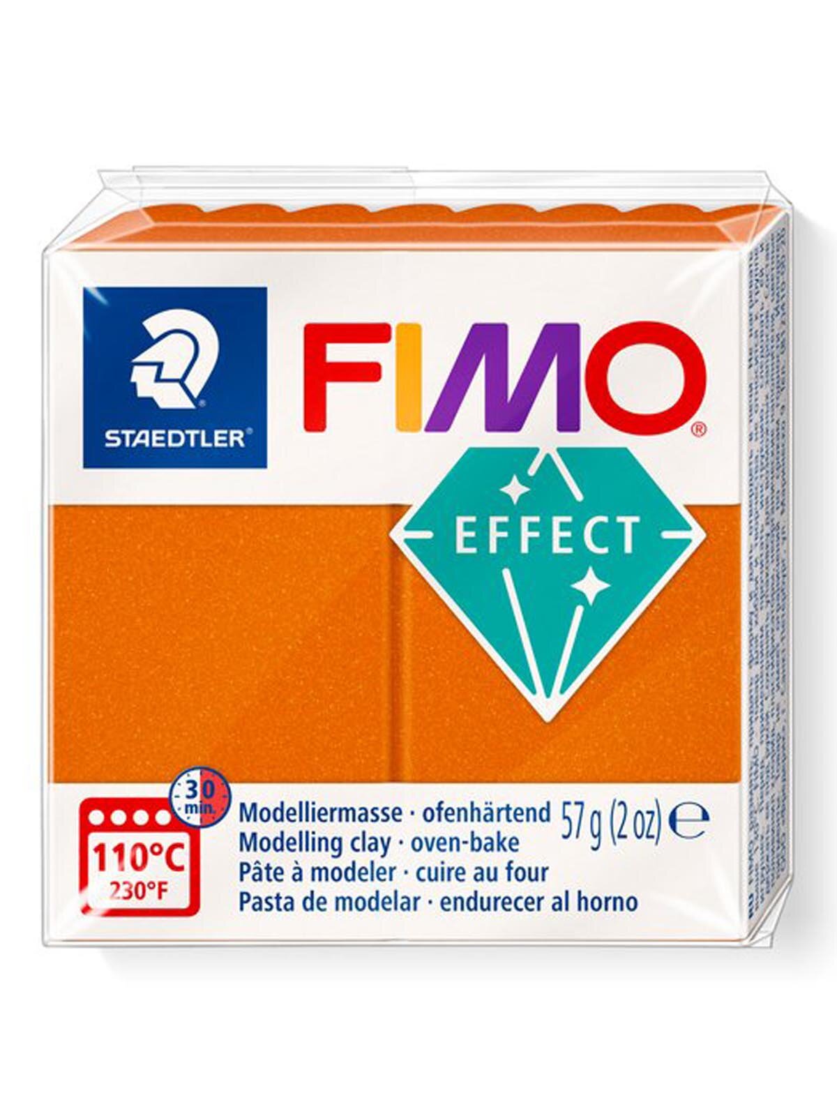 Полимерная глина Fimo Effect 8010-41 оранжевый металлик (metallic orange) запекаемая 57 г, цена за 1 шт.