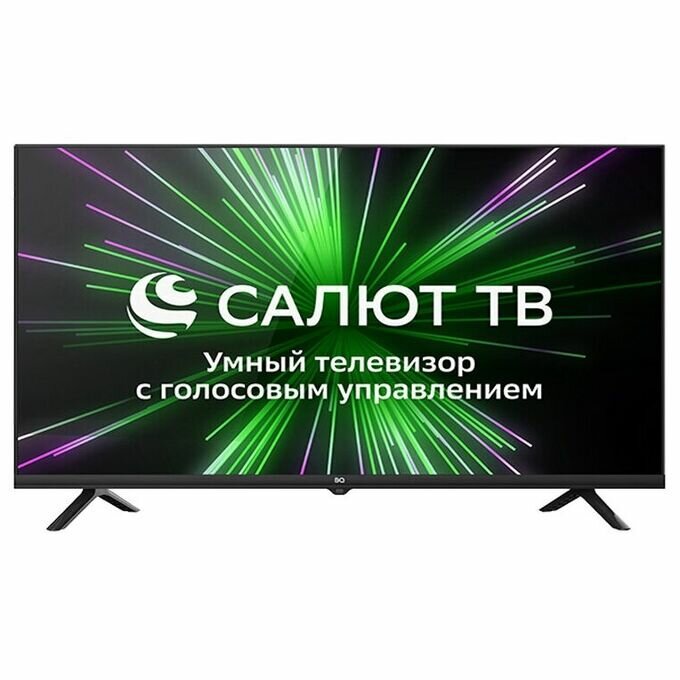 32" Телевизор BQ 32FS34B черный 1366x768, HD, 60 Гц, Wi-Fi, Smart TV, Салют ТВ