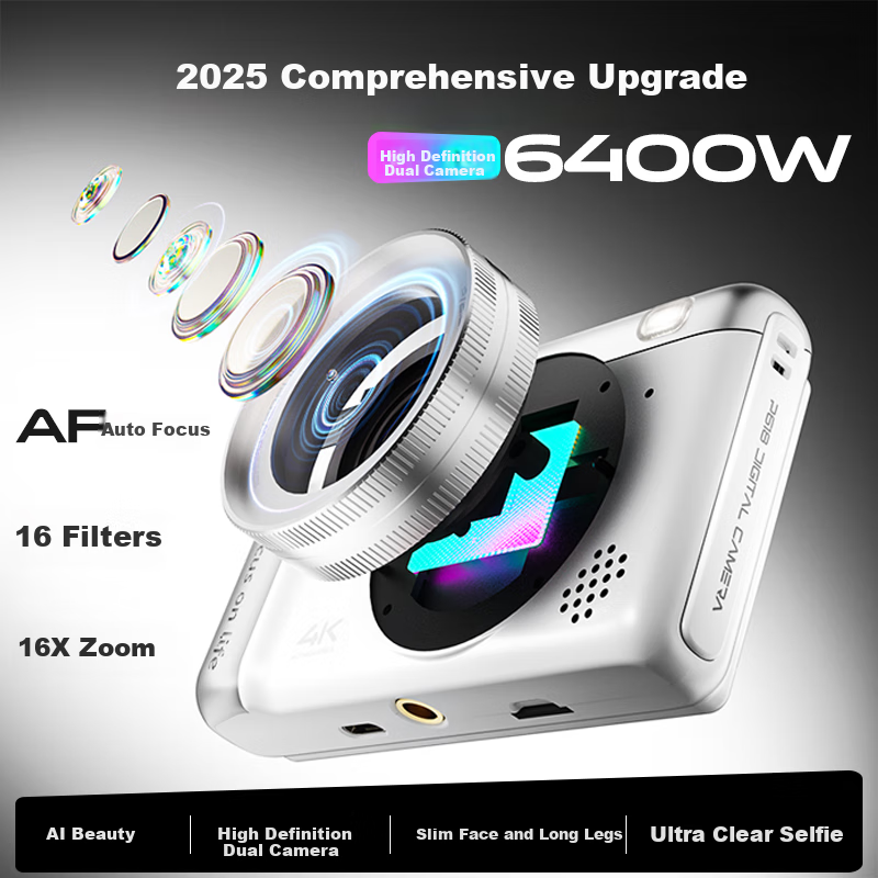 Цифровая камера Aigo P618 с двойной задней камерой для студентов Подарок девушкам на день рождения Начальный уровень