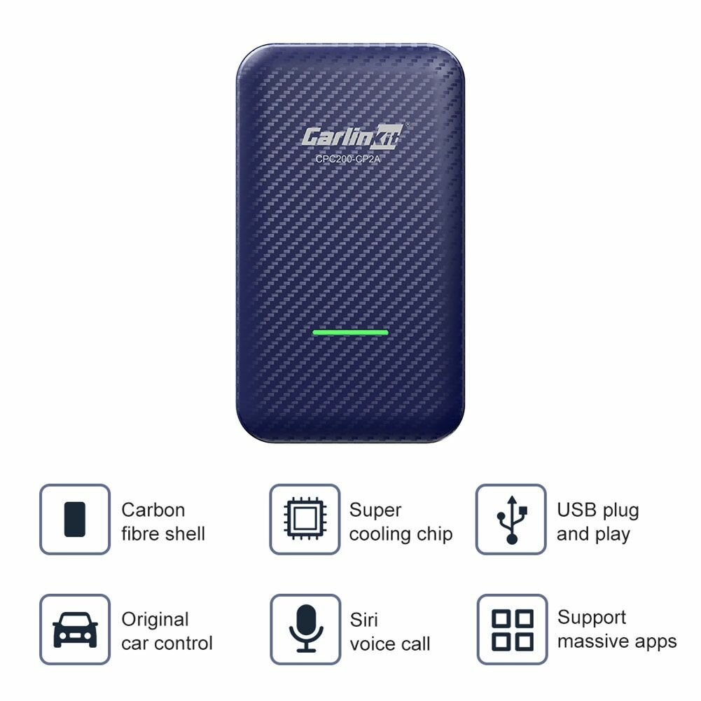 Адаптер Carlinkit с функцией голосового управления, совместим с iPhone