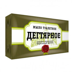 Набор из 3 штук Мыло туалетное дегтярное 140г ординарное мыло туалетное