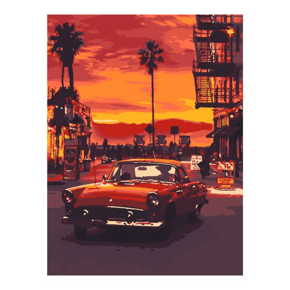 Набор д/творчества LORI Картина по номерам на картоне Калифорния 40х50 см Кпн-297