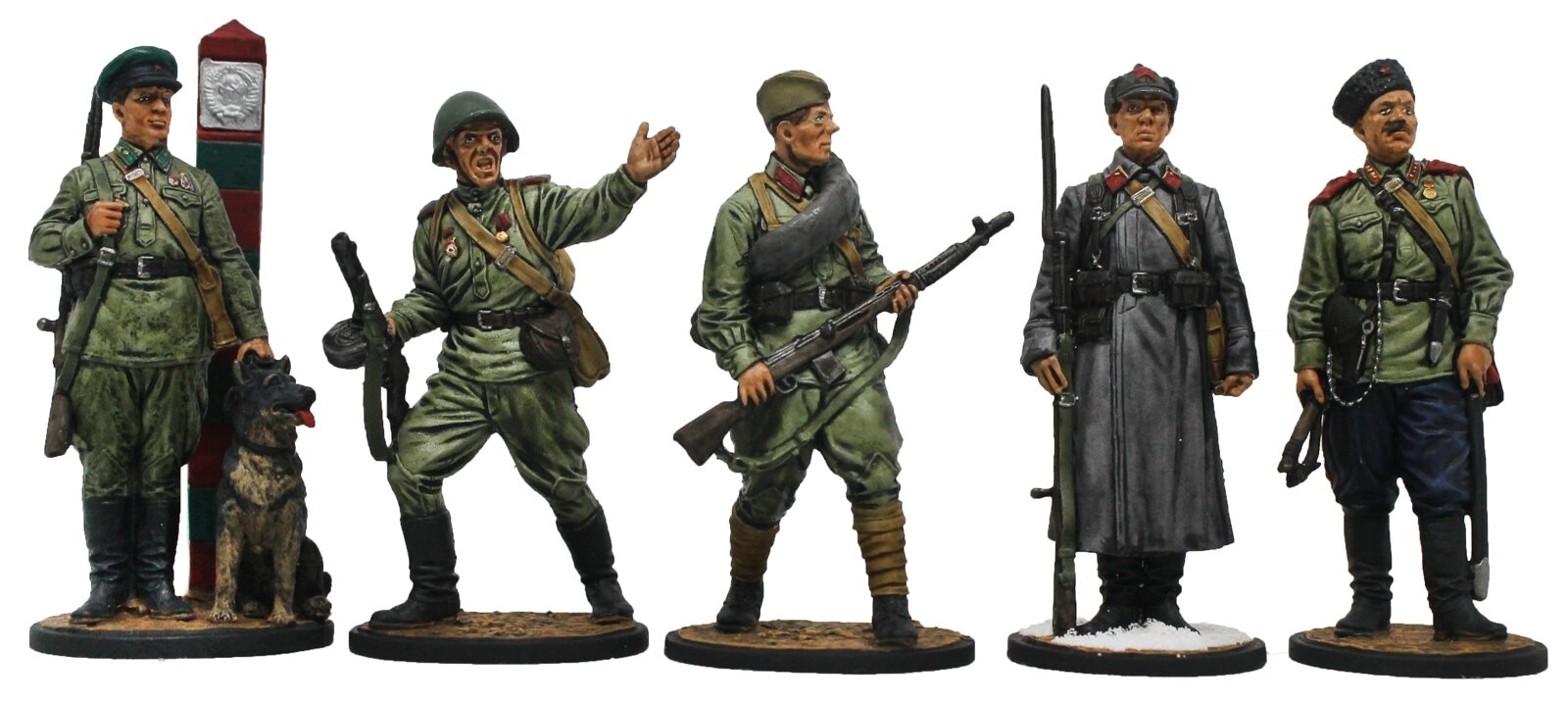 "Вторая мировая война, Красная Армия" №6ЕК (5 п1) набор оловянных солдатиков полуколлекционный покрас в картонной коробке