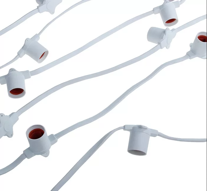 Гирлянда Belt-Light Rich 2 жилы шаг 40см патроны E27 провод белый (50м) IP54