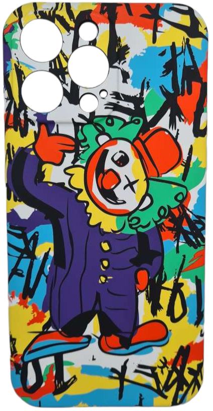 Чехол-накладка с мультяшками LUXO для Apple iPhone 14 Pro Max клоун (Фиолетовый)