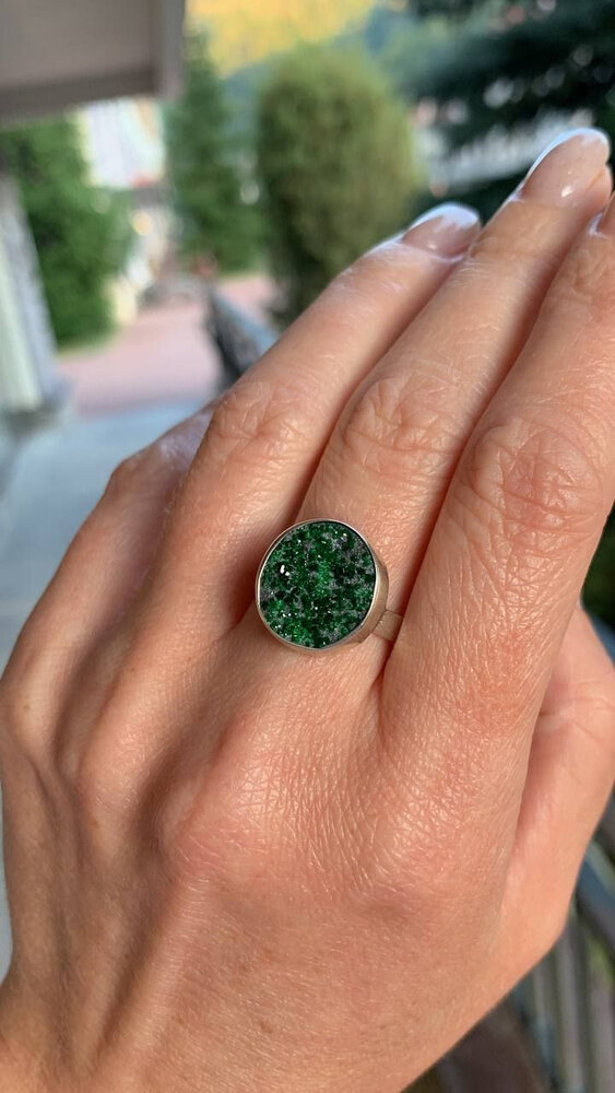 Кольцо, гранат