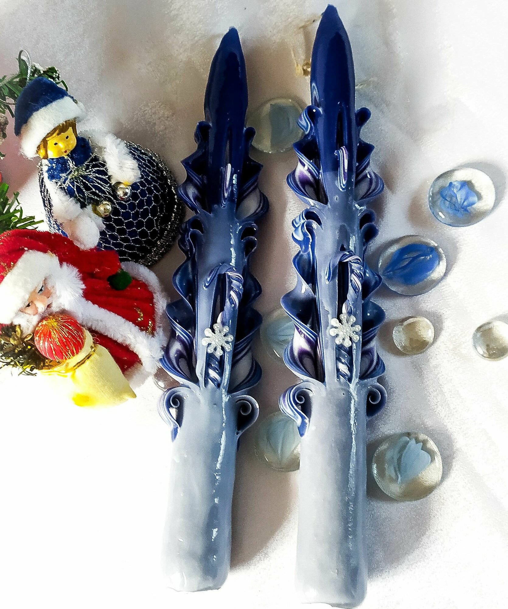 Энергетическая Свеча Selana Rejini Праздничная высокая, синяя