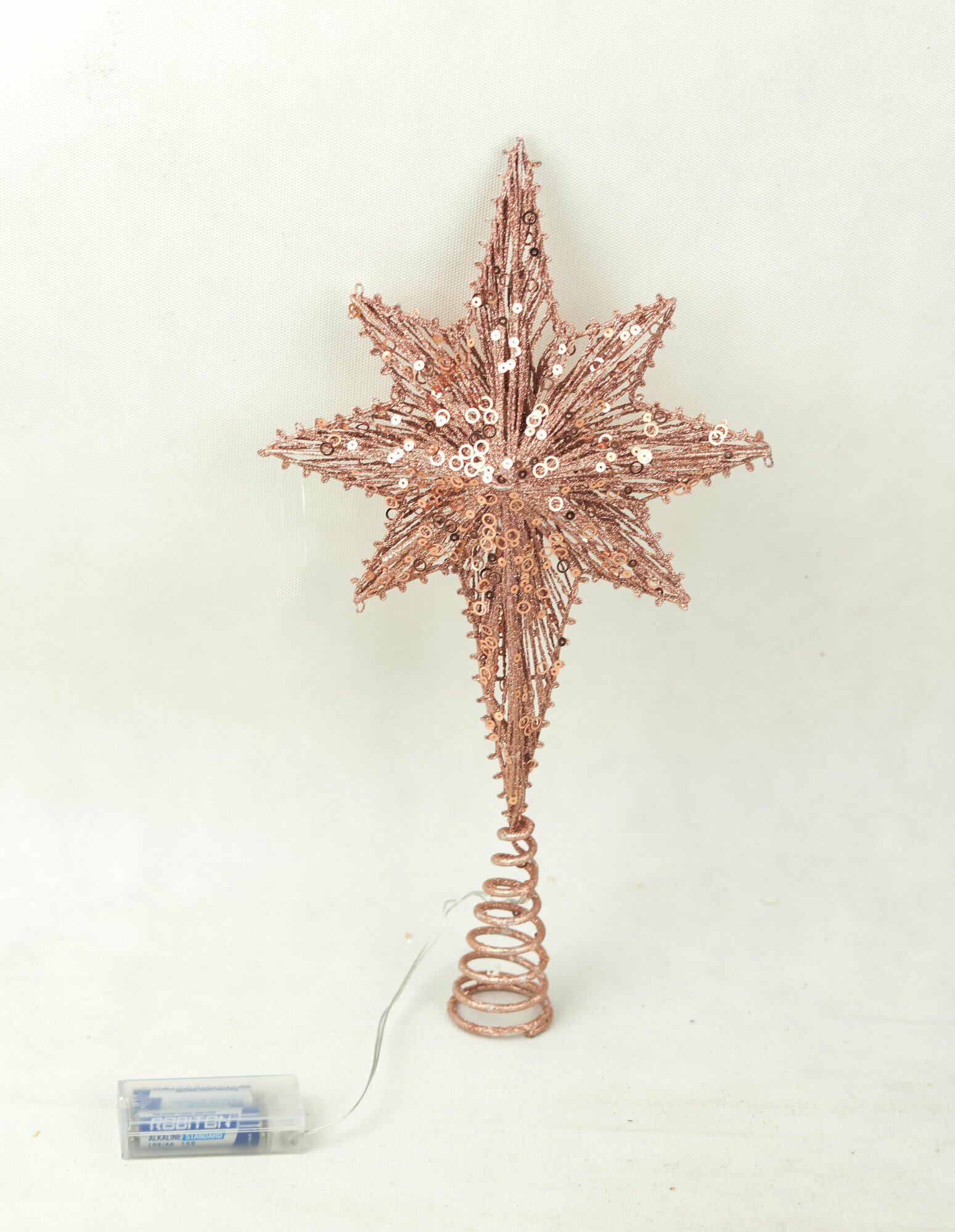 Фигурка новогодняя - Новогоднее украшение: верхушка на елку звезда с LED подсветкой (розовый) Country Artists