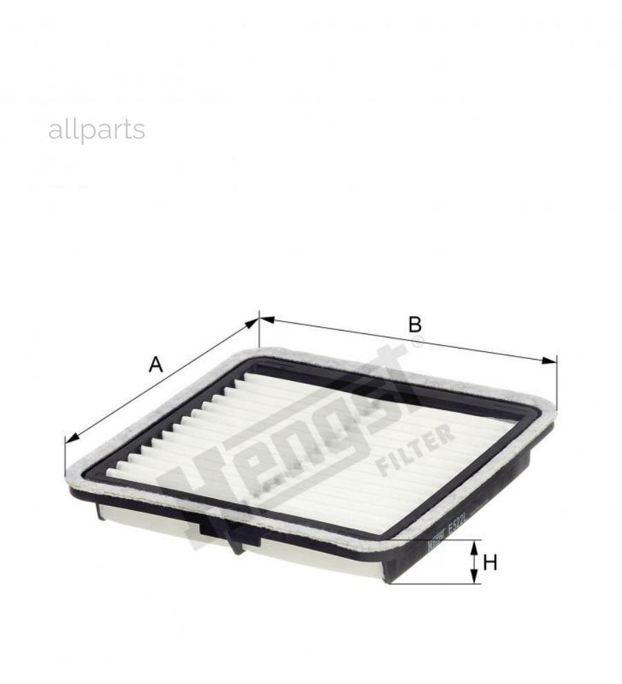 HENGST FILTER E522L Фильтр возд. SUBARU LEGACY/IMPREZA/FORESTER/TRIBECA 2003=>