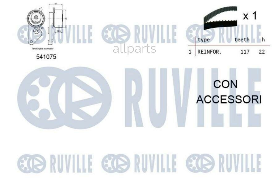 RUVILLE 550064 ремкомплект ГРМ!\ Ford Focus/Fusion/Fiesta 1.4/1.6 16V 97>