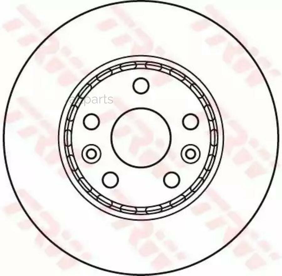 TRW DF6110 Диск тормозной RENAULT KANGOO 08- передний вент. D 280мм.
