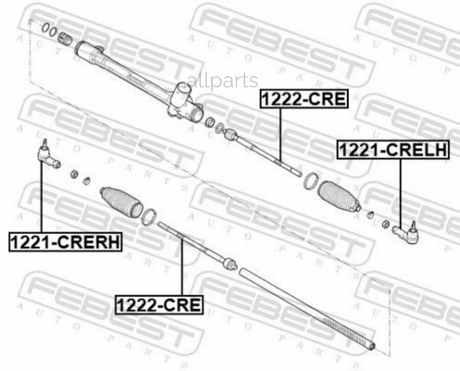 FEBEST 1222-CRE Тяга рулевая