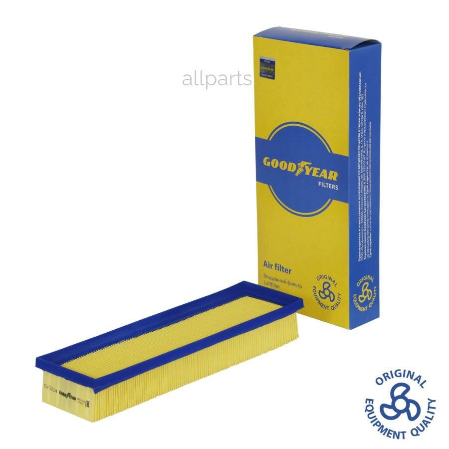 GOODYEAR GY2224 Фильтр воздушный автомобильный goodyear gy2224 для а/м largus (-k7m/11189) renault logan (1.4 k7j 71