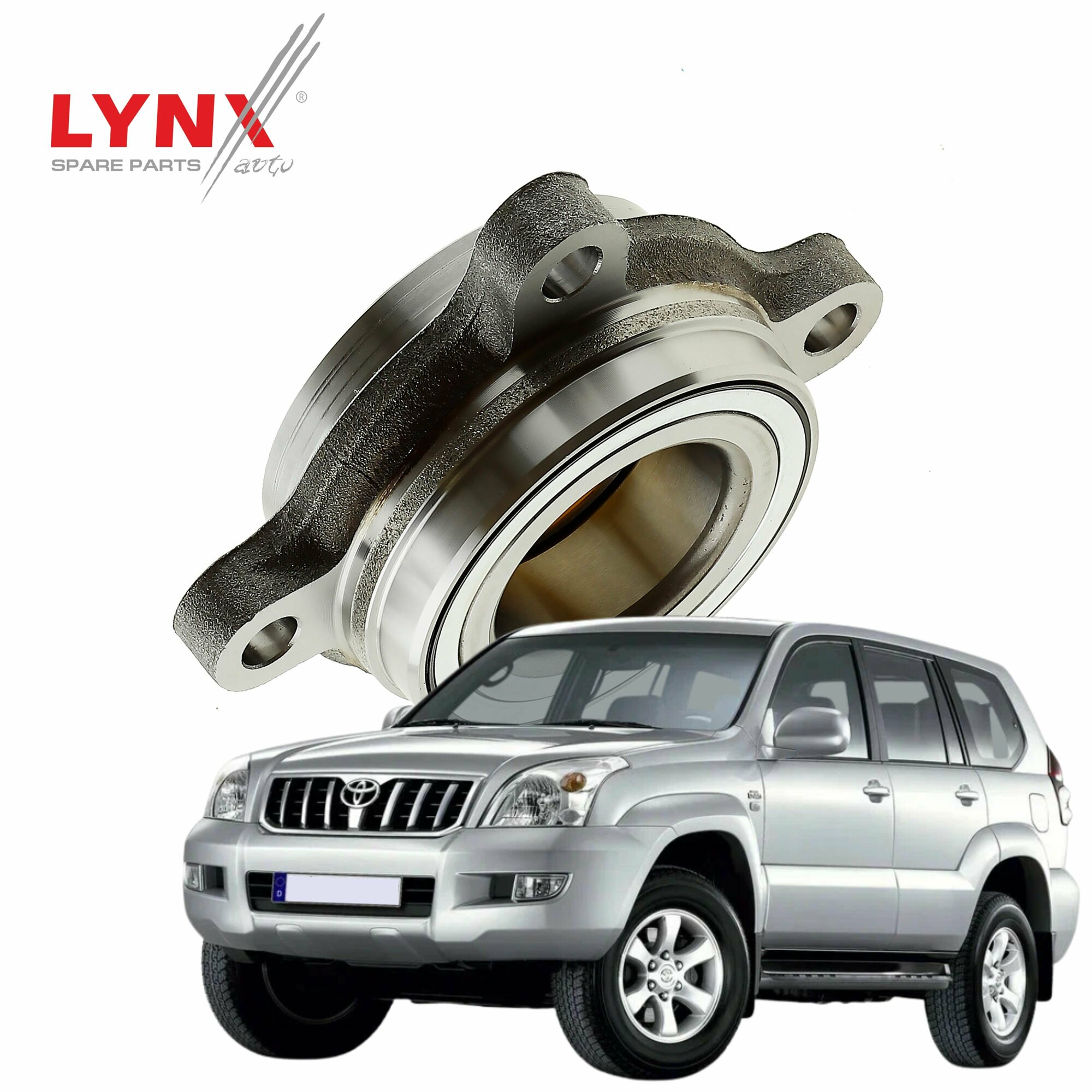 Подшипник ступицы левый / правый Toyota Land Cruiser Prado (3) J120 / Тойота Ленд Крузер Прадо 2002 2003 2004 2006 20007 2008 2009 2010 передний на ось / 1шт LYNXauto