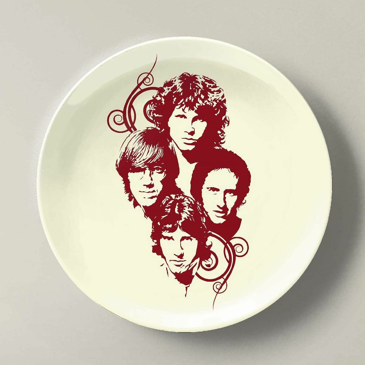 Декоративная тарелка с подвесом Диаметр: 200мм jim morrison classic rock