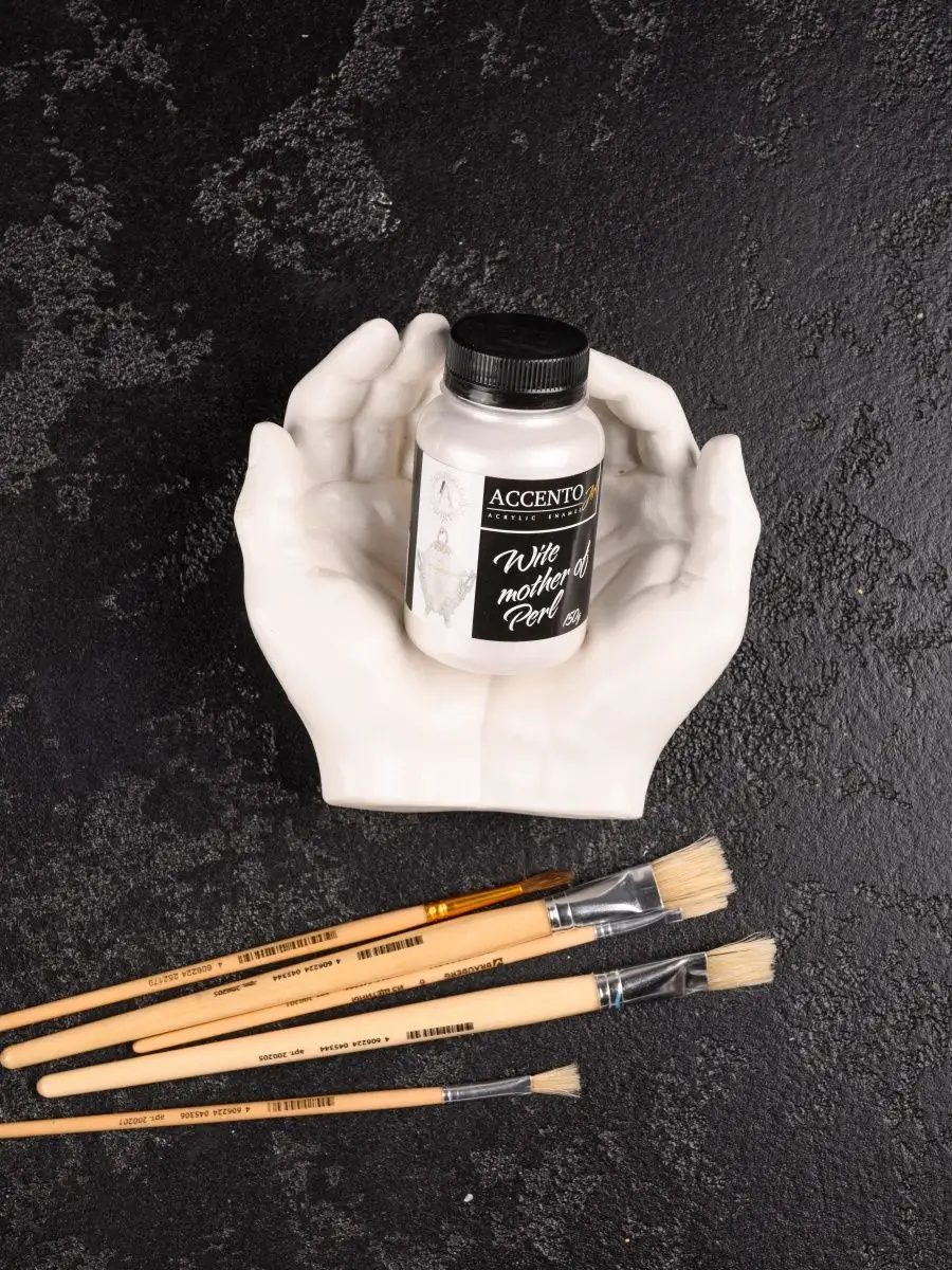 Краска акриловая для рисования "Белый перламутр" (0,15кг) ТМ "AccentO" ART