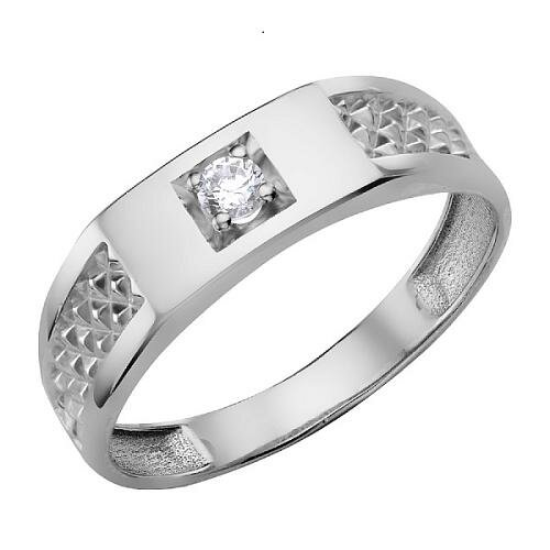 Кольцо, серебро, 925 проба, фианит