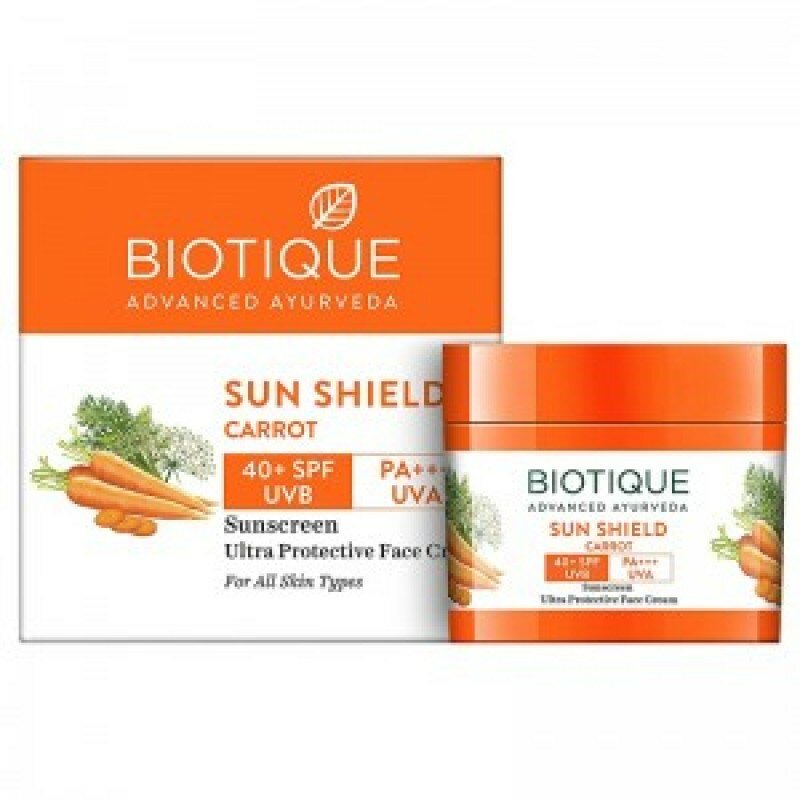 Крем солнцезащитный для лица Морковь SPF 40 Биотик (Bio Carrot Lotion Biotique), 50 грамм