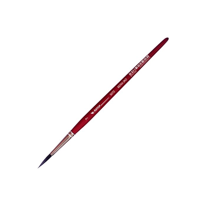 Кисть для акварели и гуаши синтетика им. белки круглая автор №07 d=3,6мм L=20мм ручка средняя