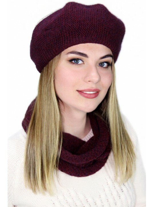 Берет Комплект "Вилсия" берет+стойка-хомут для женщин