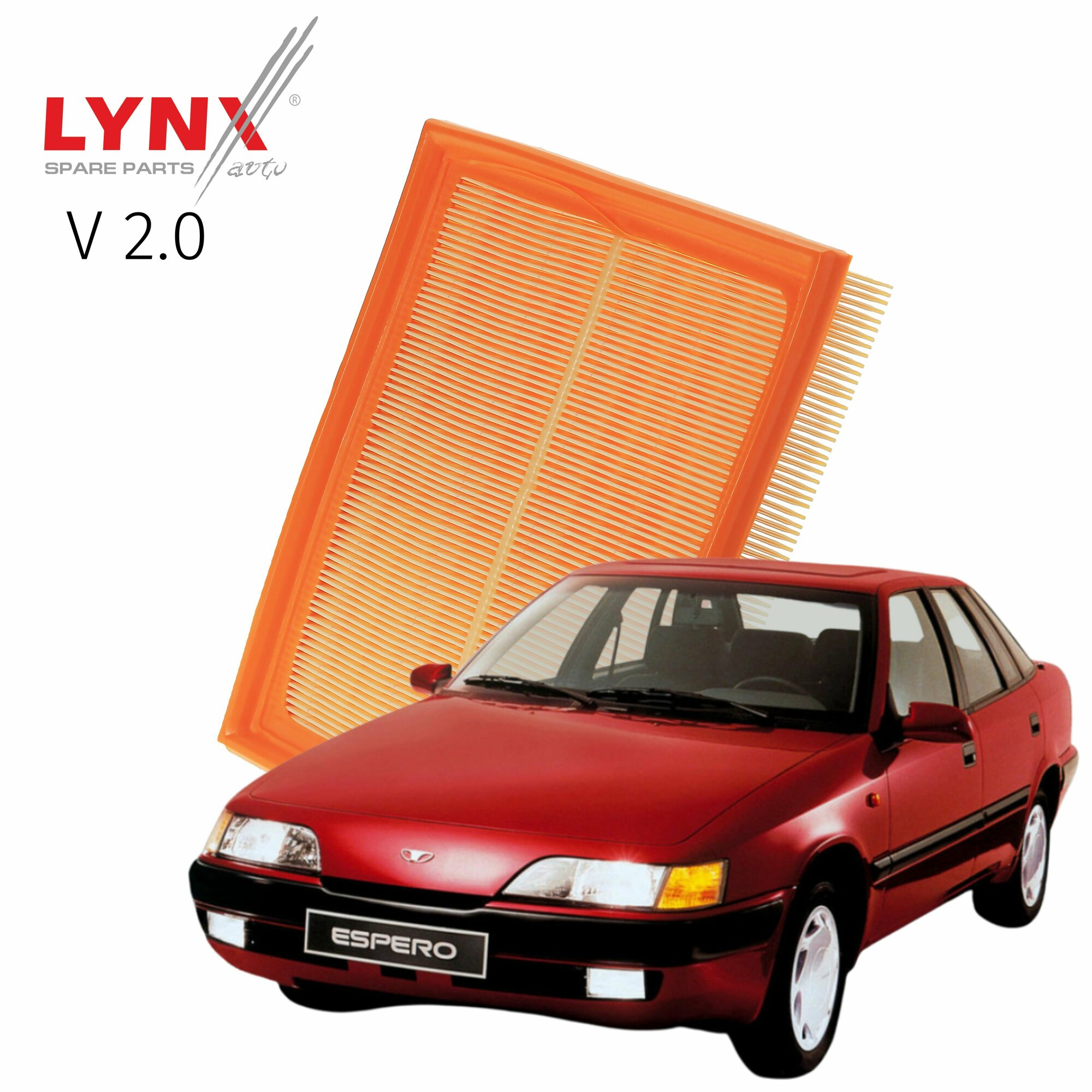Фильтр воздушный Daewoo ESPERO (1) / Дэу Эсперо 1995 1996 1997 1998 1999 2000 2001 2002 2003 2004 V2.0 C20LZ / 1шт LYNXauto