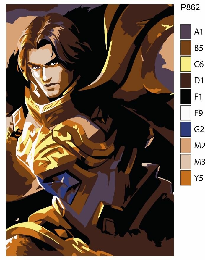 Детская картина по номерам P862 "Игра Mobile Legends. Тигрил" 20x30