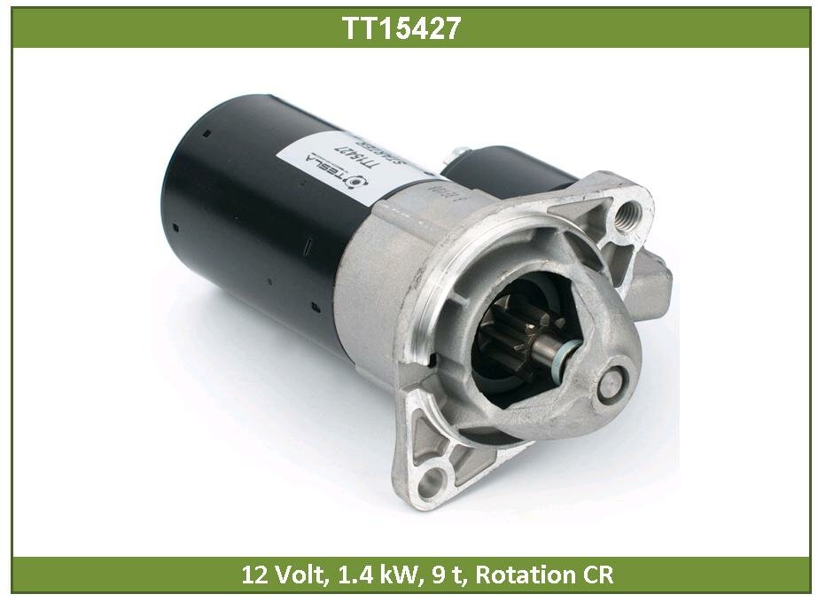 TESLA TT15427 Стартер 12V 1,4KW — фото 1